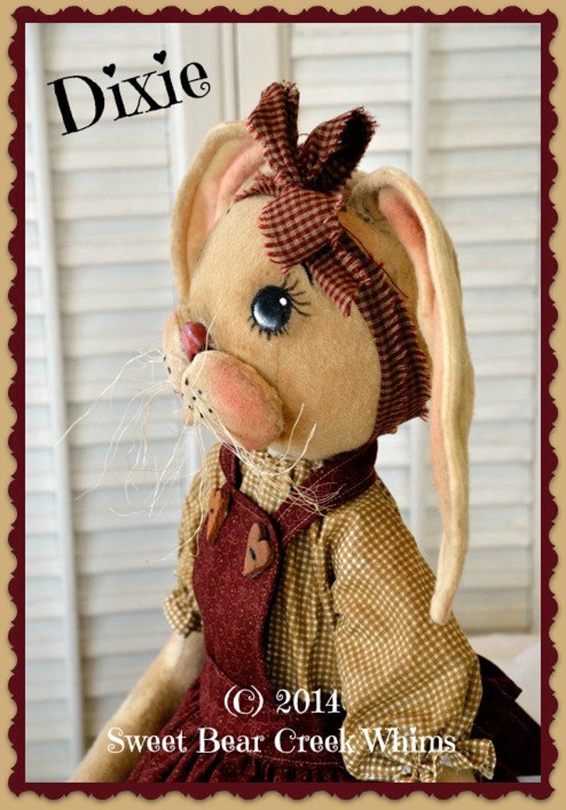 Primitive Bunny Pattern Spring Pattern Easter PDF E - Etsy