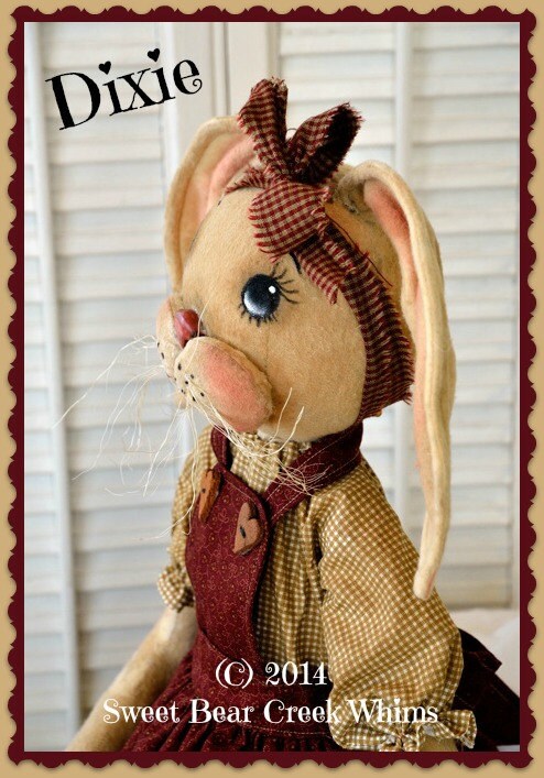 Primitive Bunny Pattern Spring Pattern Easter PDF E - Etsy