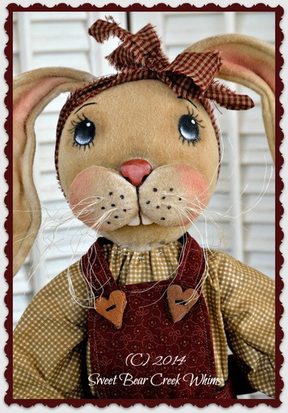 Primitive Bunny Pattern Spring Pattern Easter PDF E - Etsy