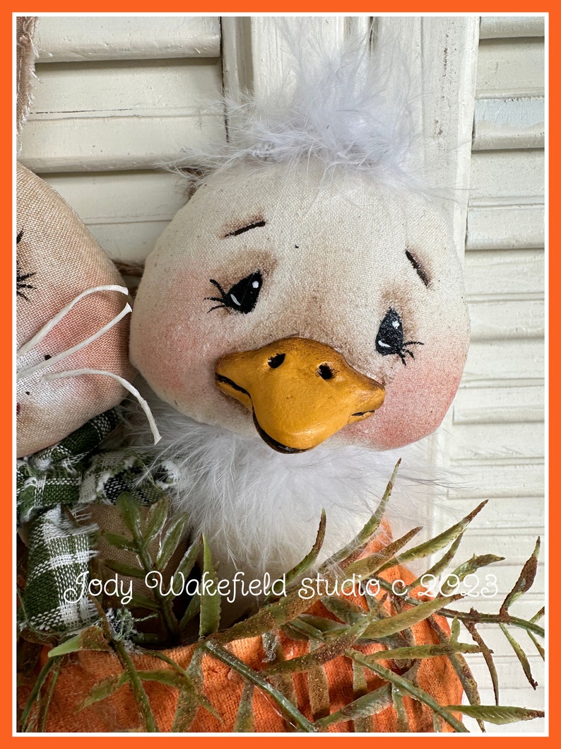 Primitive Spring E-pattern Bunny and Chick Wall Hanger - Etsy