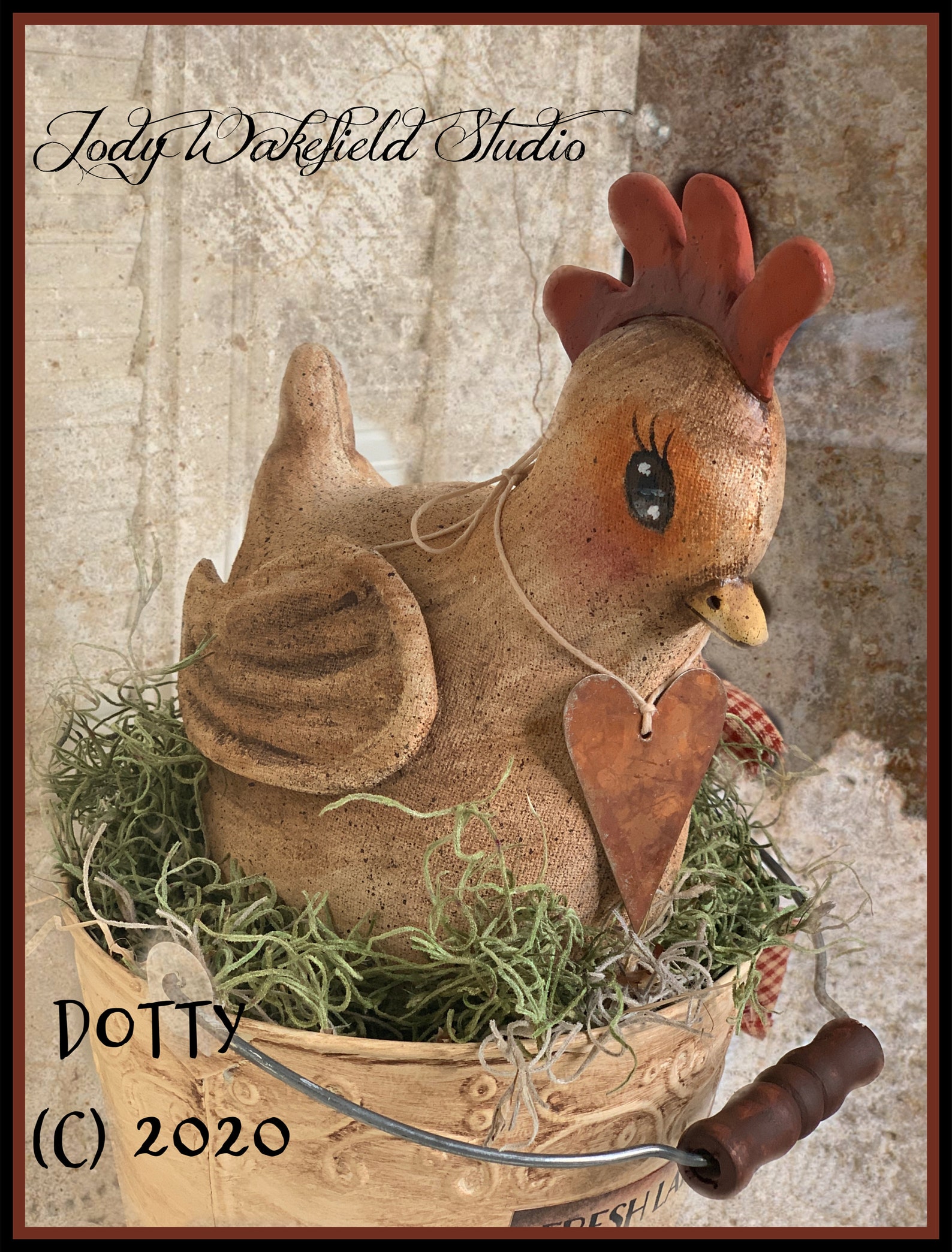 Spring Chicken Pattern, Chicken E-PATTERN, Primitive Pattern, Dotty - Etsy
