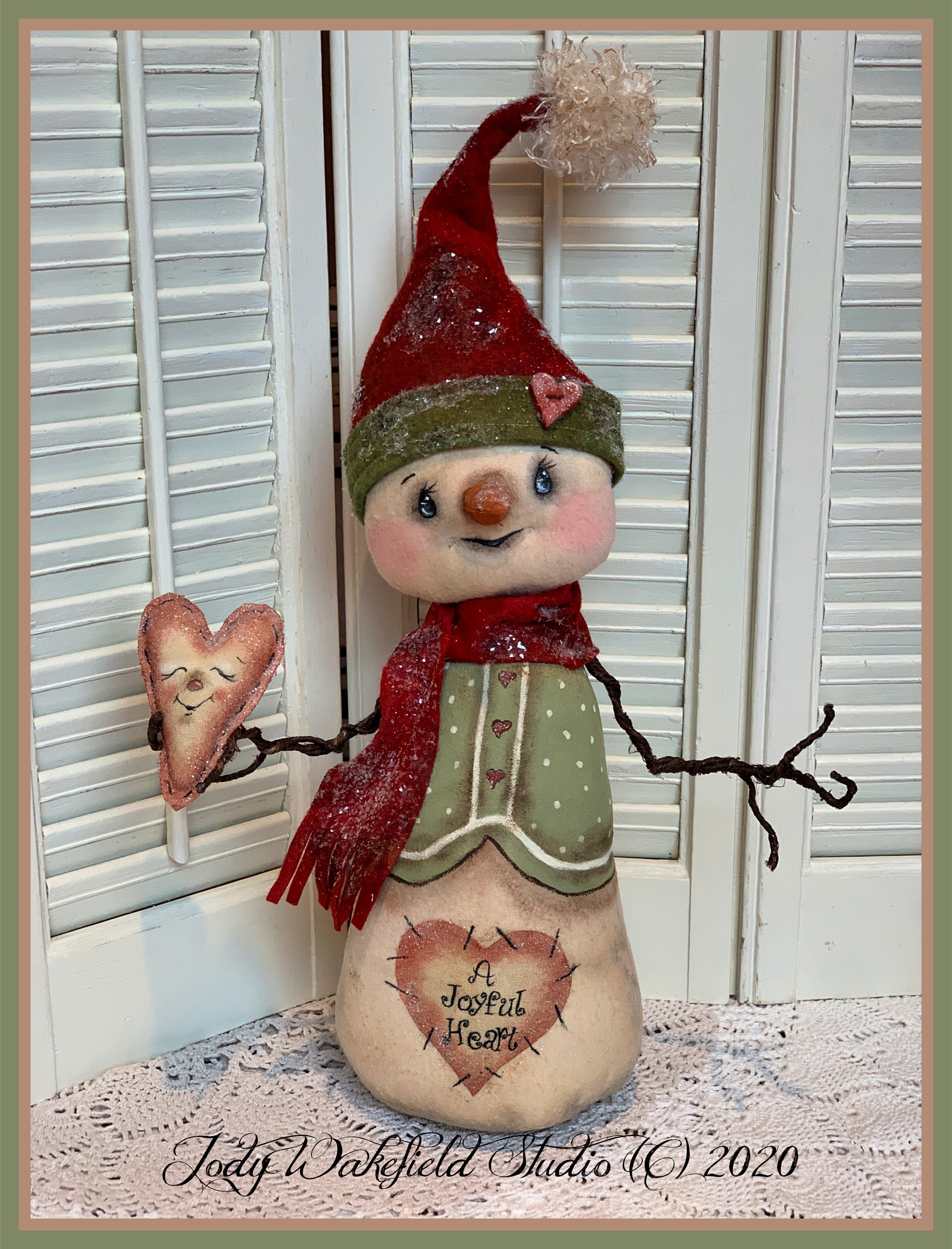 Primitive Snowman Pattern E-PATTERN A Joyful Heart - Etsy Canada