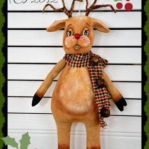 Primitive Santa Pattern, Reindeer Pattern, Christmas E-pattern ...