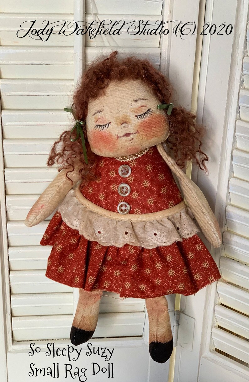 Primitive Doll Pattern Rag Doll Sleepy Primitive Patterns | Etsy