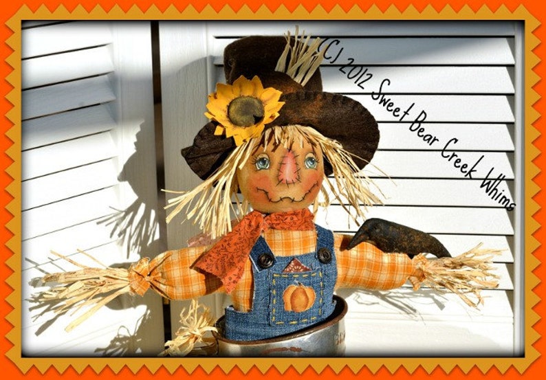Primitive Scarecrow Pattern Fall Make Do pattern pdf E | Etsy