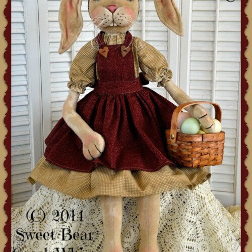 Primitive Pattern Bunny Rabbit Spring E-pattern Cloth Doll - Etsy Canada