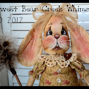 Primitive Bunny E-PATTERN, Spring Rabbit, Easter Bunny, Cloth Doll ...