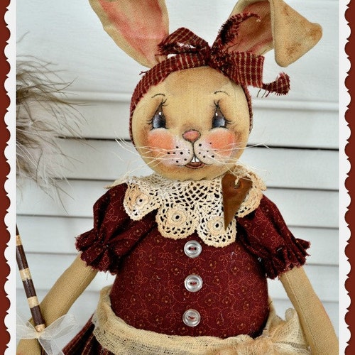 Primitive Bunny E-PATTERN Spring Rabbit Easter Bunny Cloth - Etsy