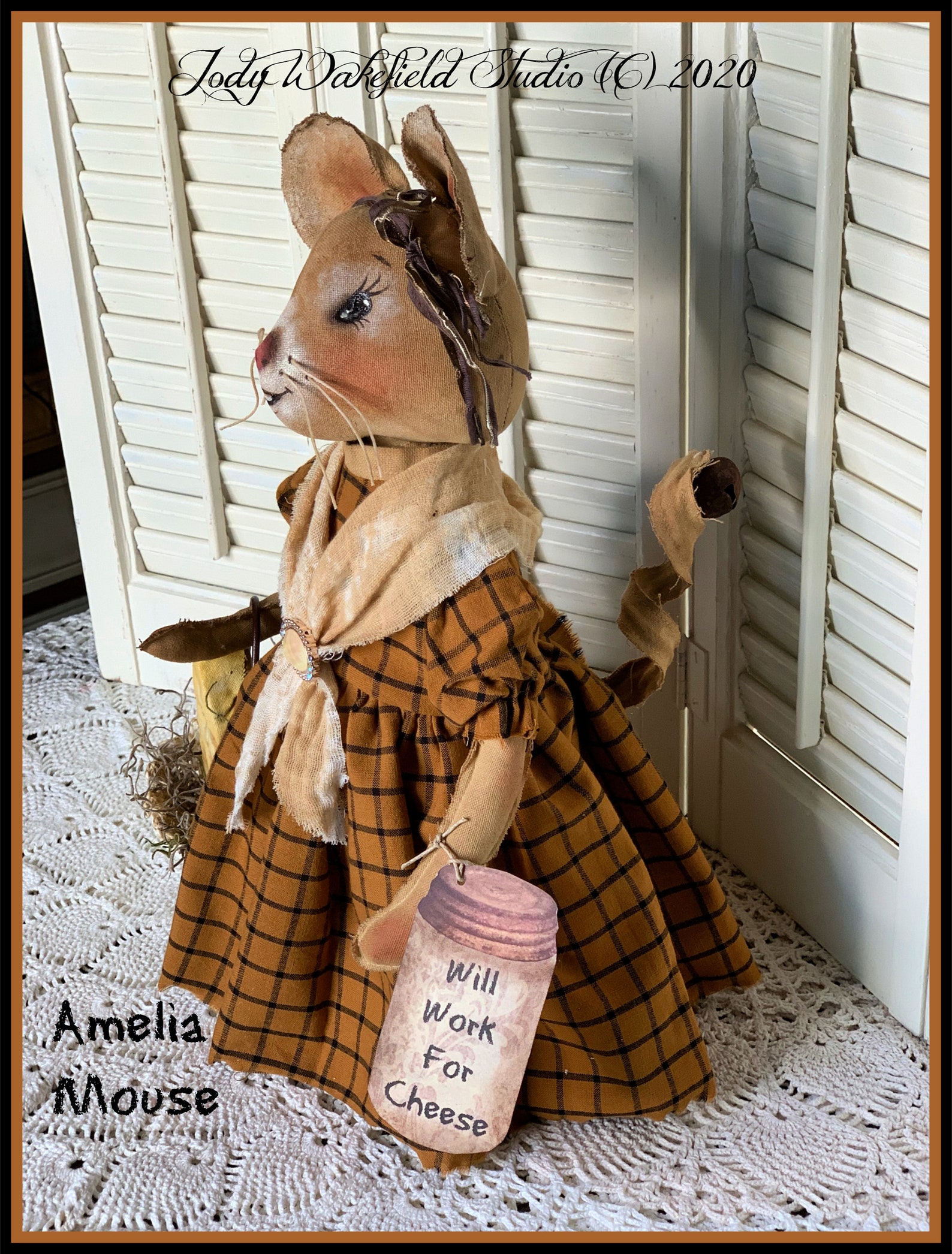 Primitive Mouse Pattern Cloth Doll Patterns Primitive - Etsy