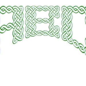 MONOGRAM of Eternity Celtic Knots Handmade PAPERCUT Letters. St Patrick ...