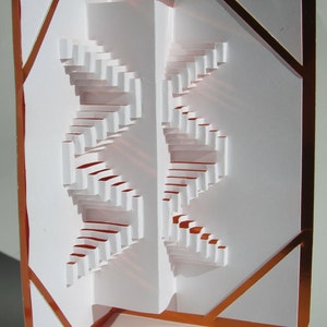 XOX CHRISTMAS Gift Pop up Geometric Symmetry ORIGINAL Architectural 3D ...