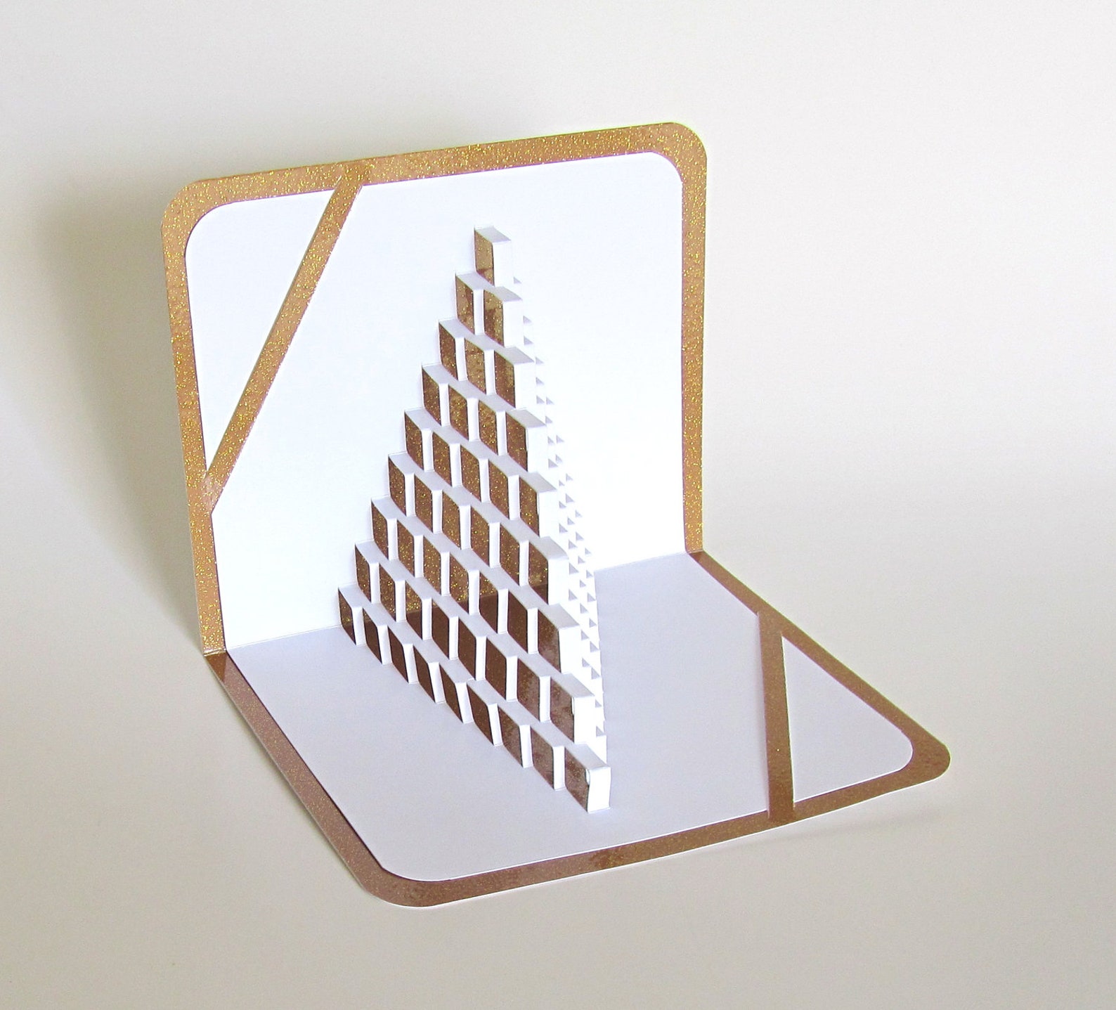 3D Pop up STAIRS 2 LOVE Home Decor Origamic Architecture of Asymmetric ...