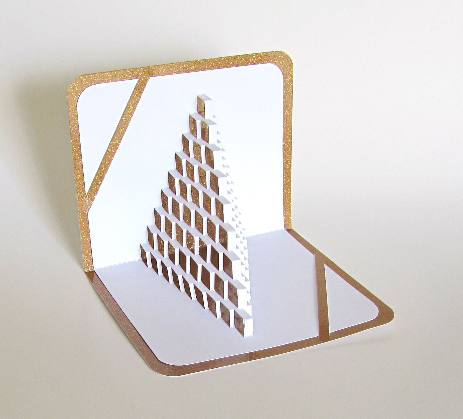 3D Pop up STAIRS 2 LOVE Home Decor Origamic Architecture of Asymmetric ...