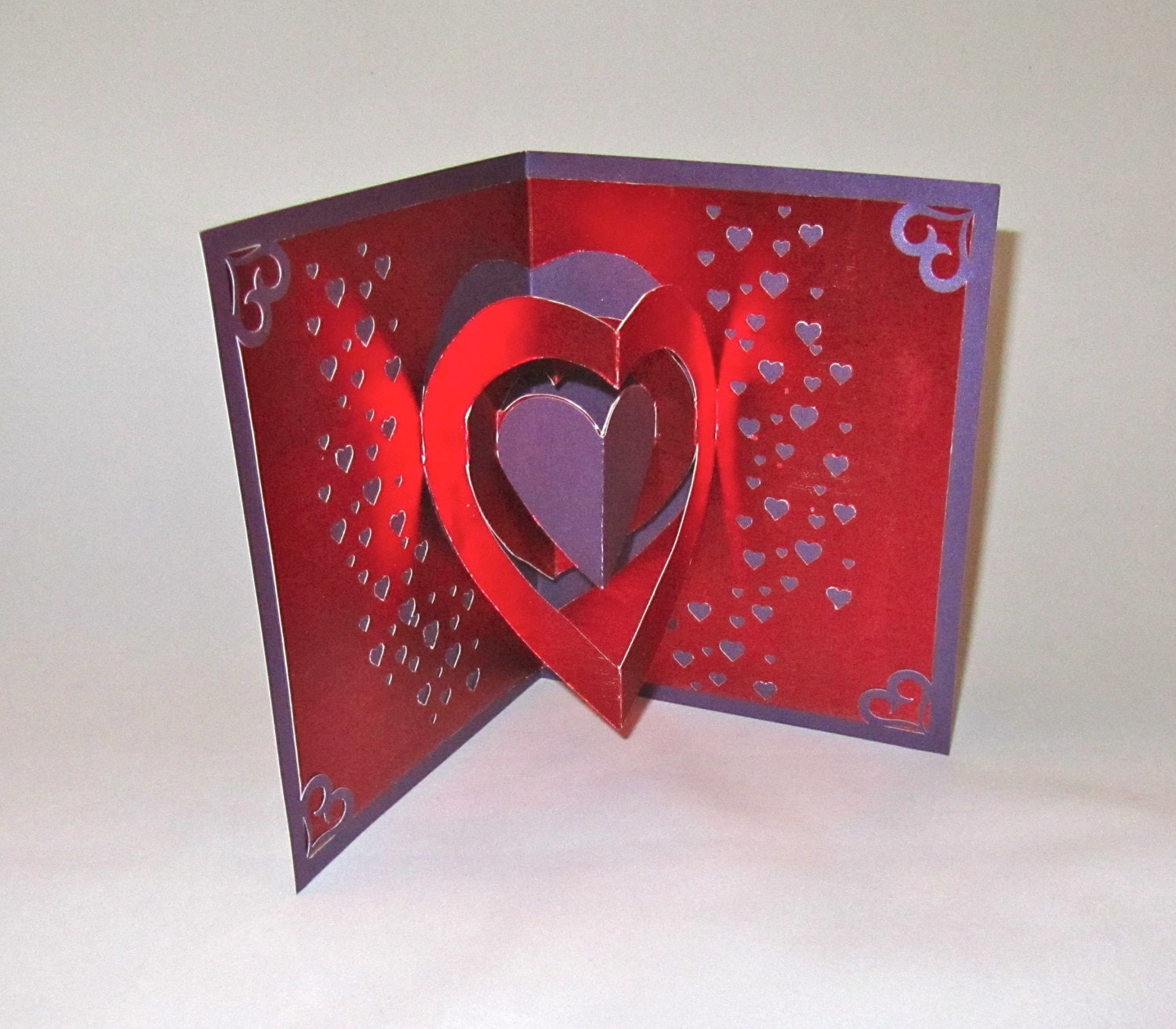 VALENTINE’S Day 3D Pop up Card Original Design Handmade Handcut in ...
