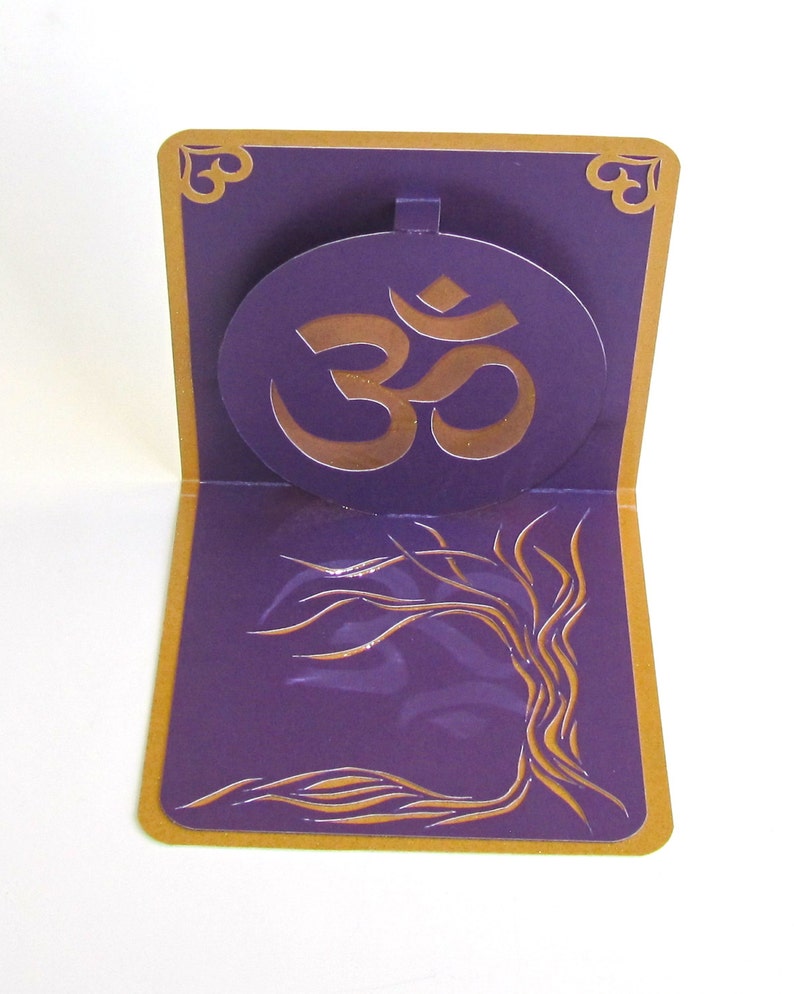 LOSAR OM Mantra 3D Pop up Card and Tree of Life SILHOUETTE Cutout ...