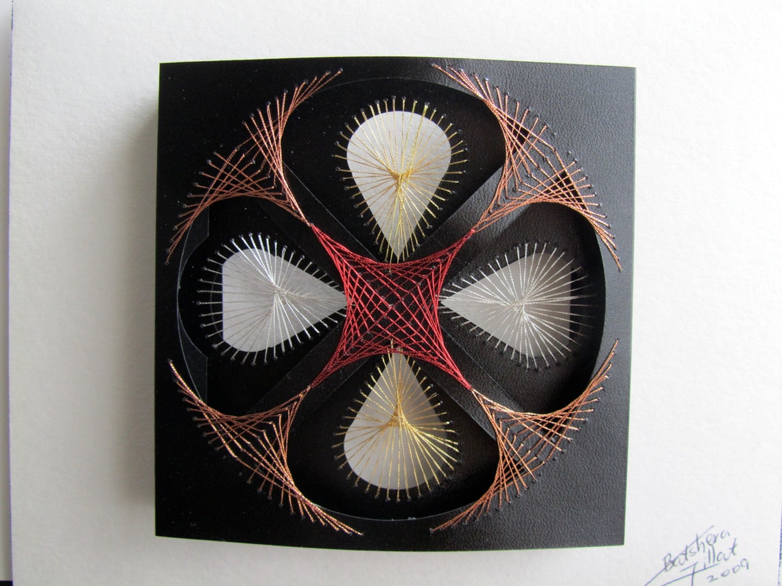 String Art Home Décor Geometric Design Wall Art Handmade Original With ...