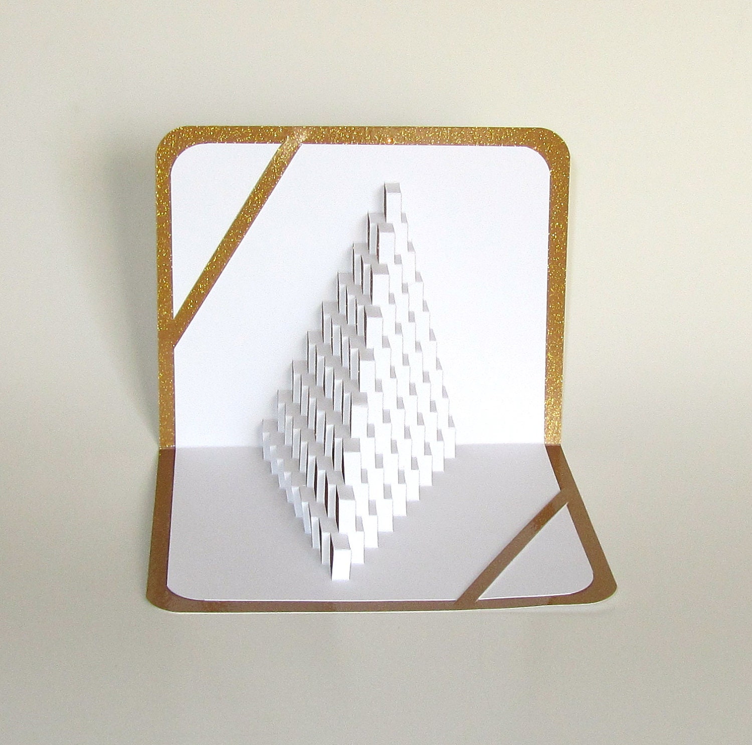 3D Pop up STAIRS 2 LOVE Home Decor Origamic Architecture of Asymmetric ...