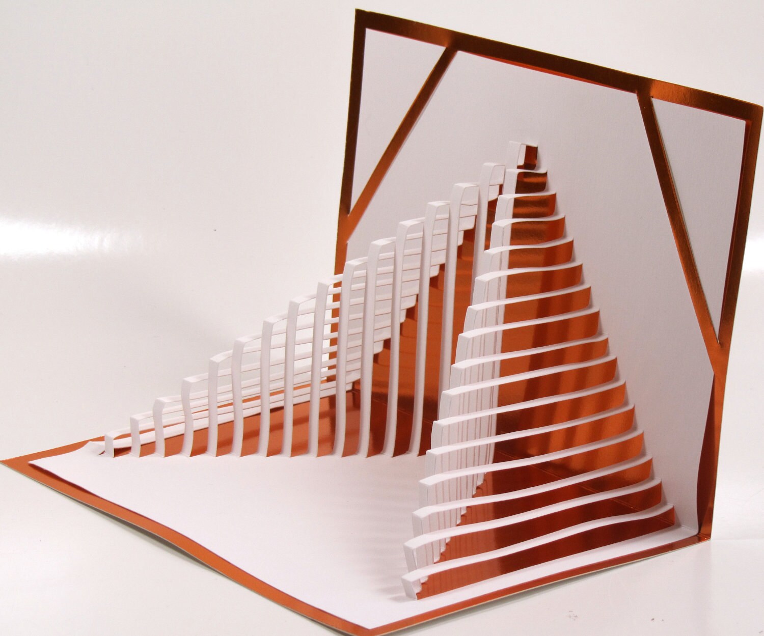Paper Sculpture Pop-up 3D STAIRS TO SUCCESS Handmade Cut by Hand ...
