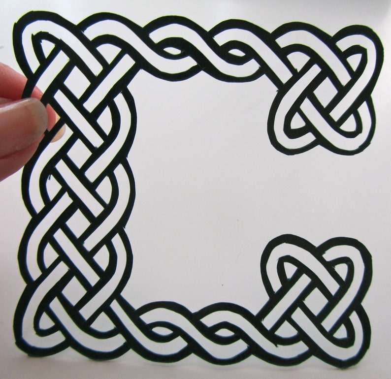 MONOGRAM of Eternity Celtic Knots Handmade Papercut Letters. St Patrick ...