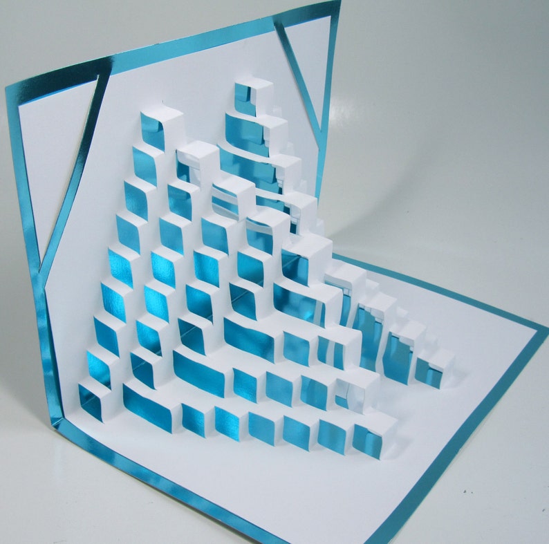 STAIRS TO SUCCESS 3D Pop up Card Home Décor Handmade Cut by Hand ...