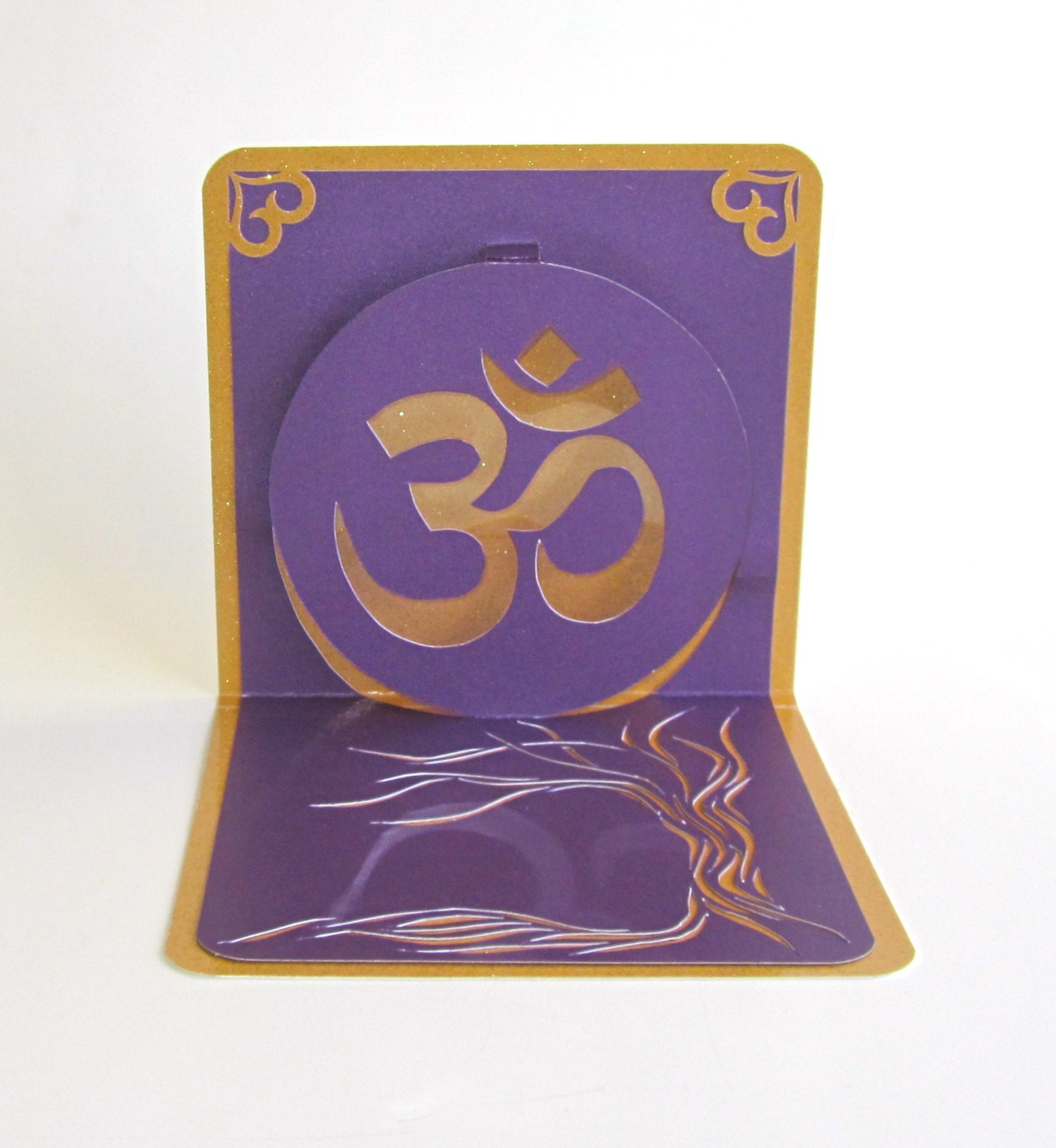 LOSAR OM Mantra 3D Pop up Card and Tree of Life SILHOUETTE Cutout ...