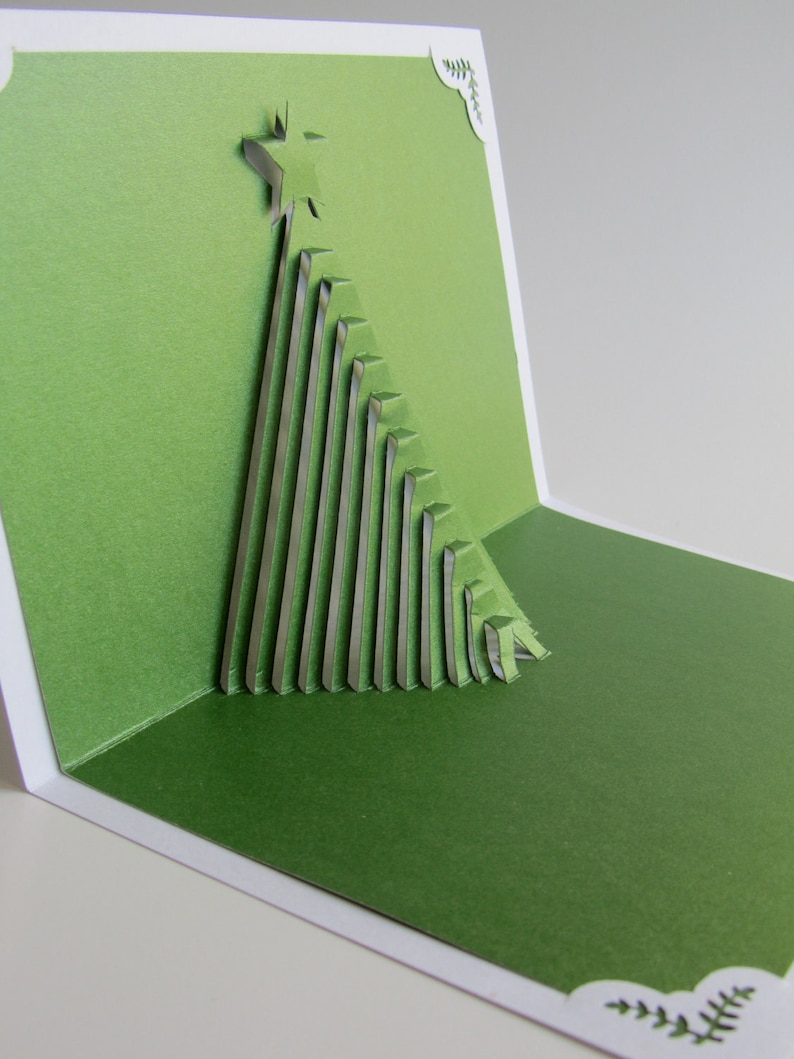 Christmas Tree Pop up Home Décor 3D Handmade Cut by Hand Origamic ...