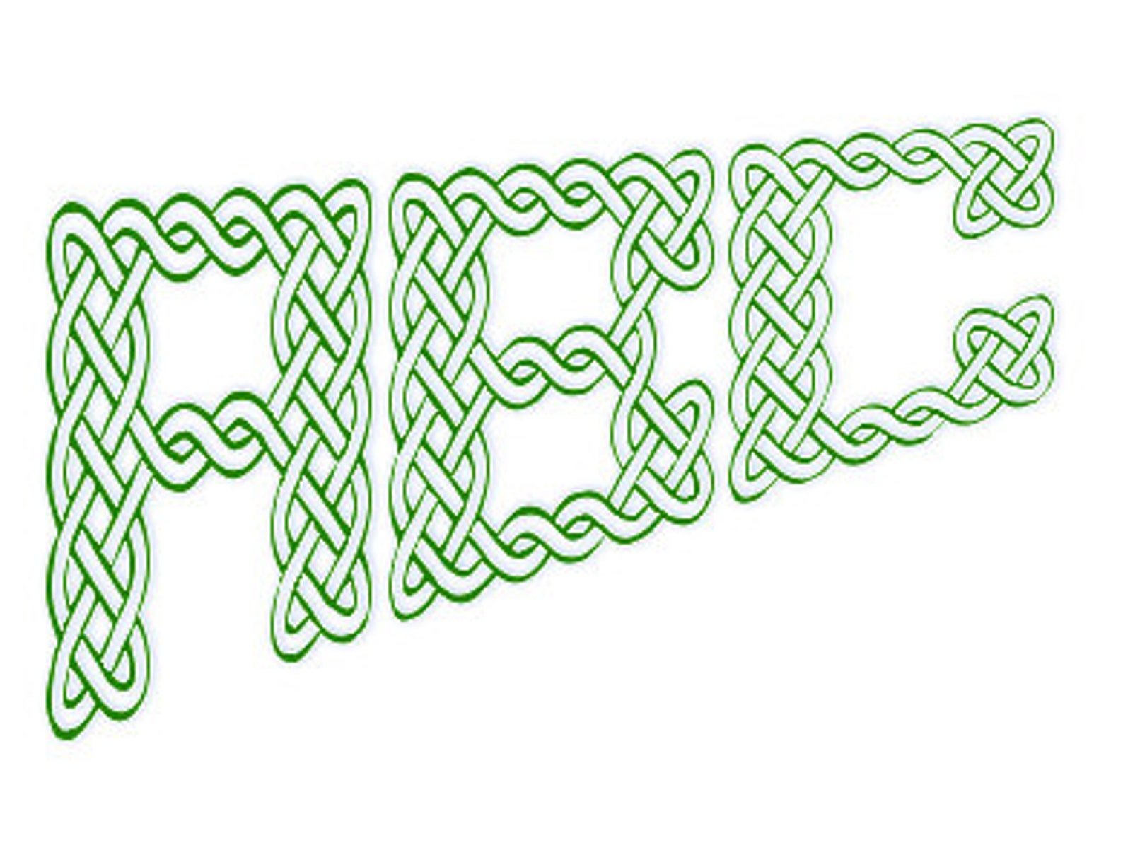MONOGRAM of Eternity Celtic Knots Handmade PAPERCUT Letters. St Patrick ...