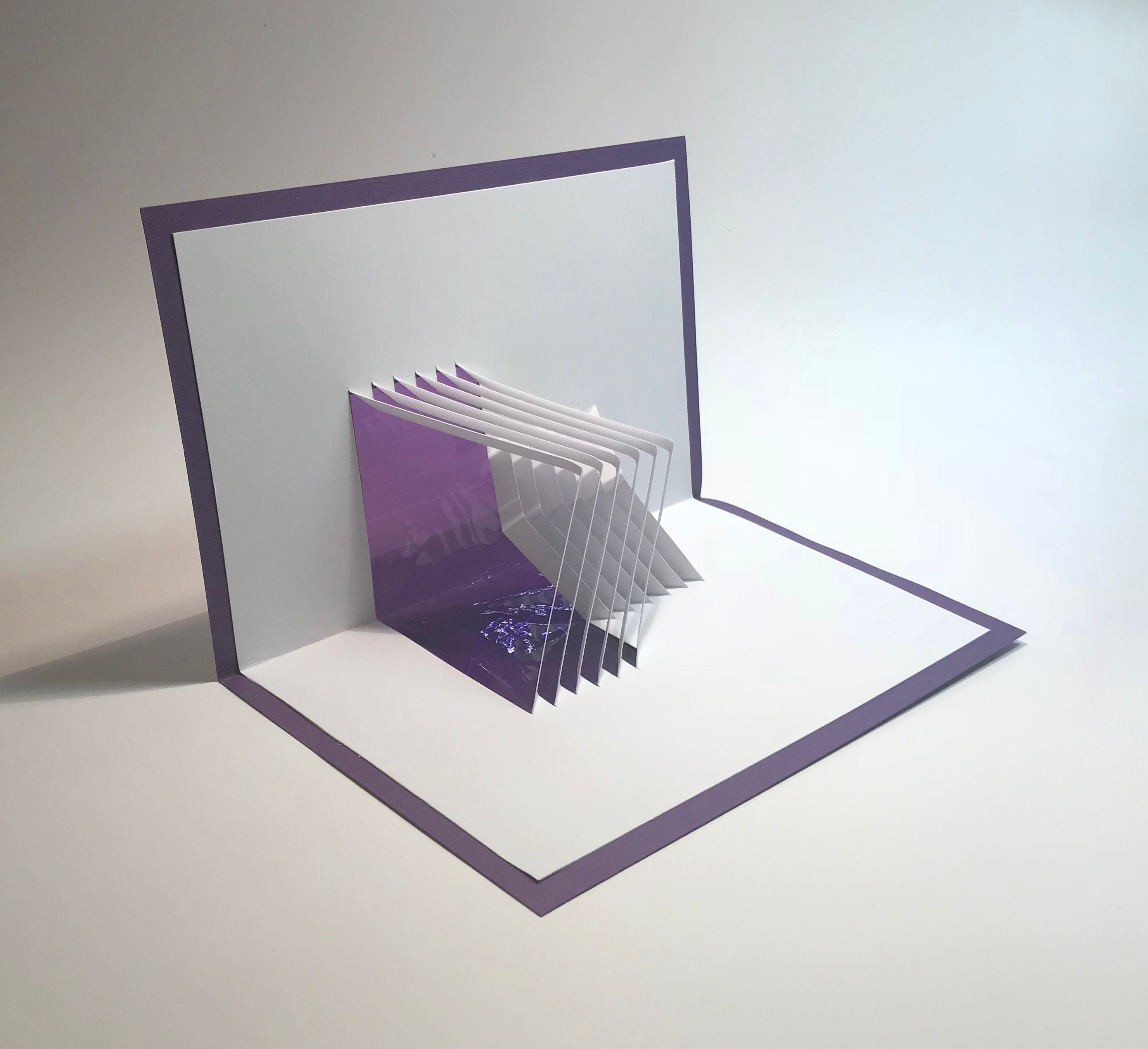 3D POP UP CARD of Geometric Lines in Opposite Directions With Intricate ...