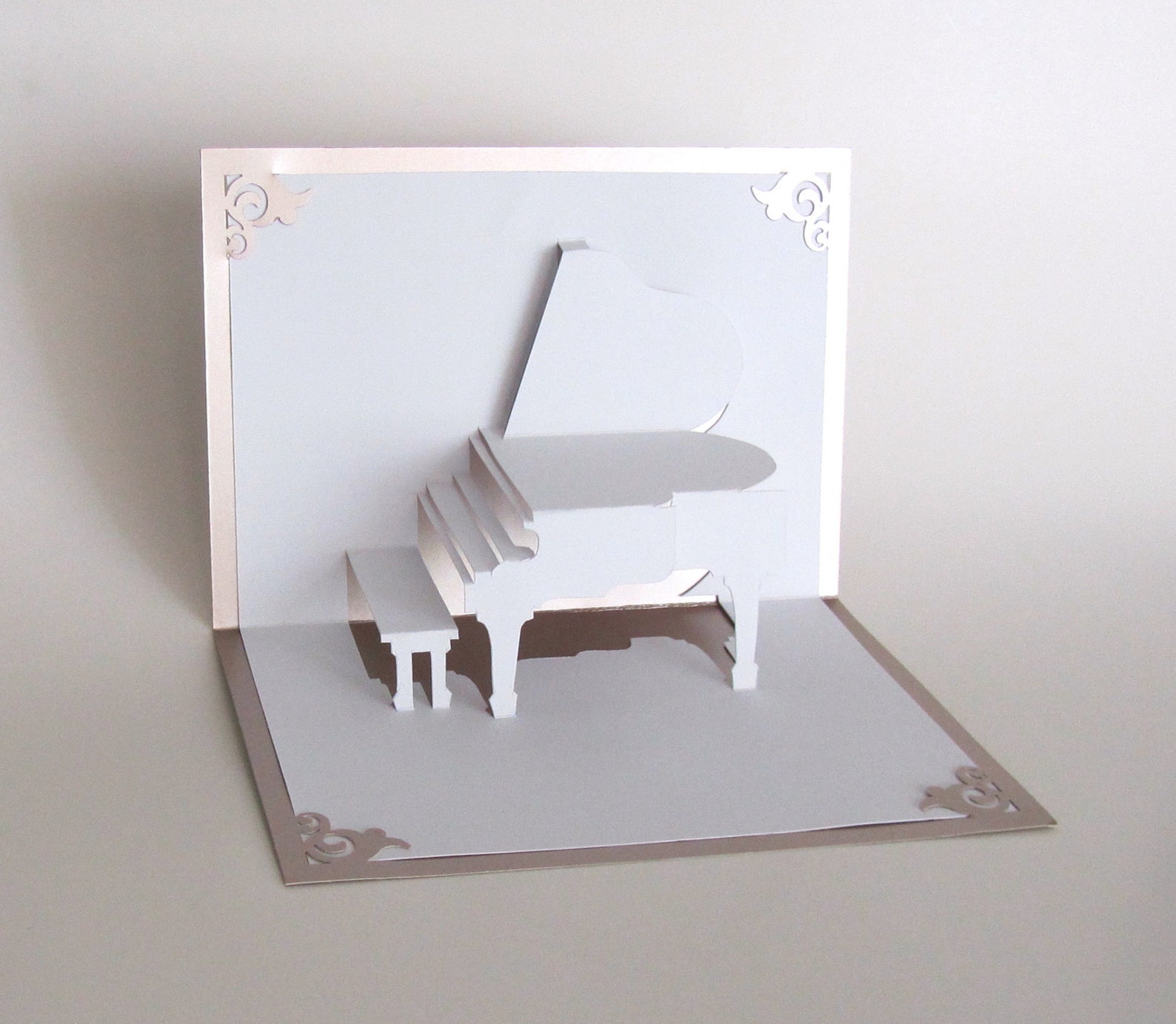 GRAND PIANO 3D Pop up Card Origamic Architecture Home Decoration ...