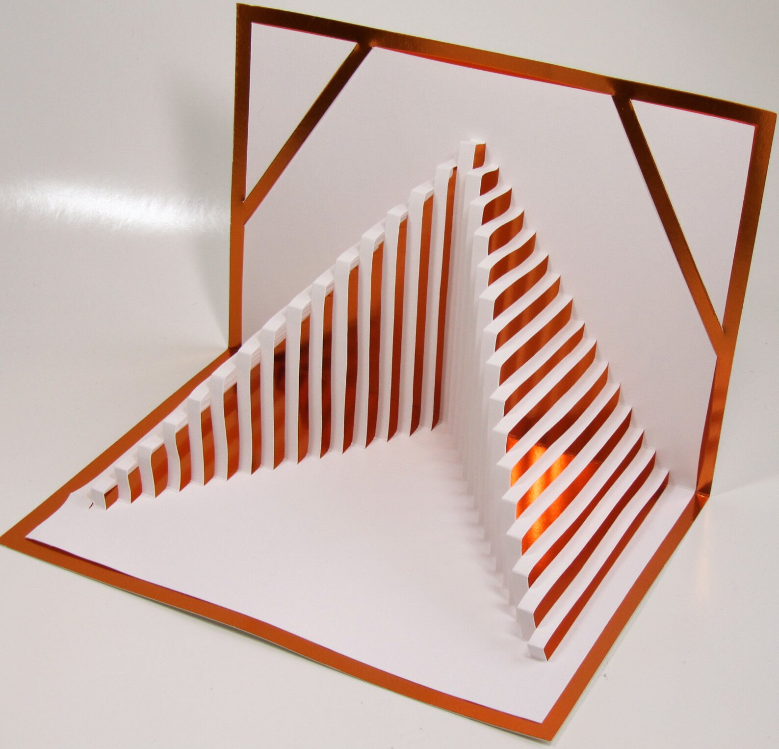 Paper Sculpture Pop-up 3D STAIRS TO SUCCESS Handmade Cut by Hand ...