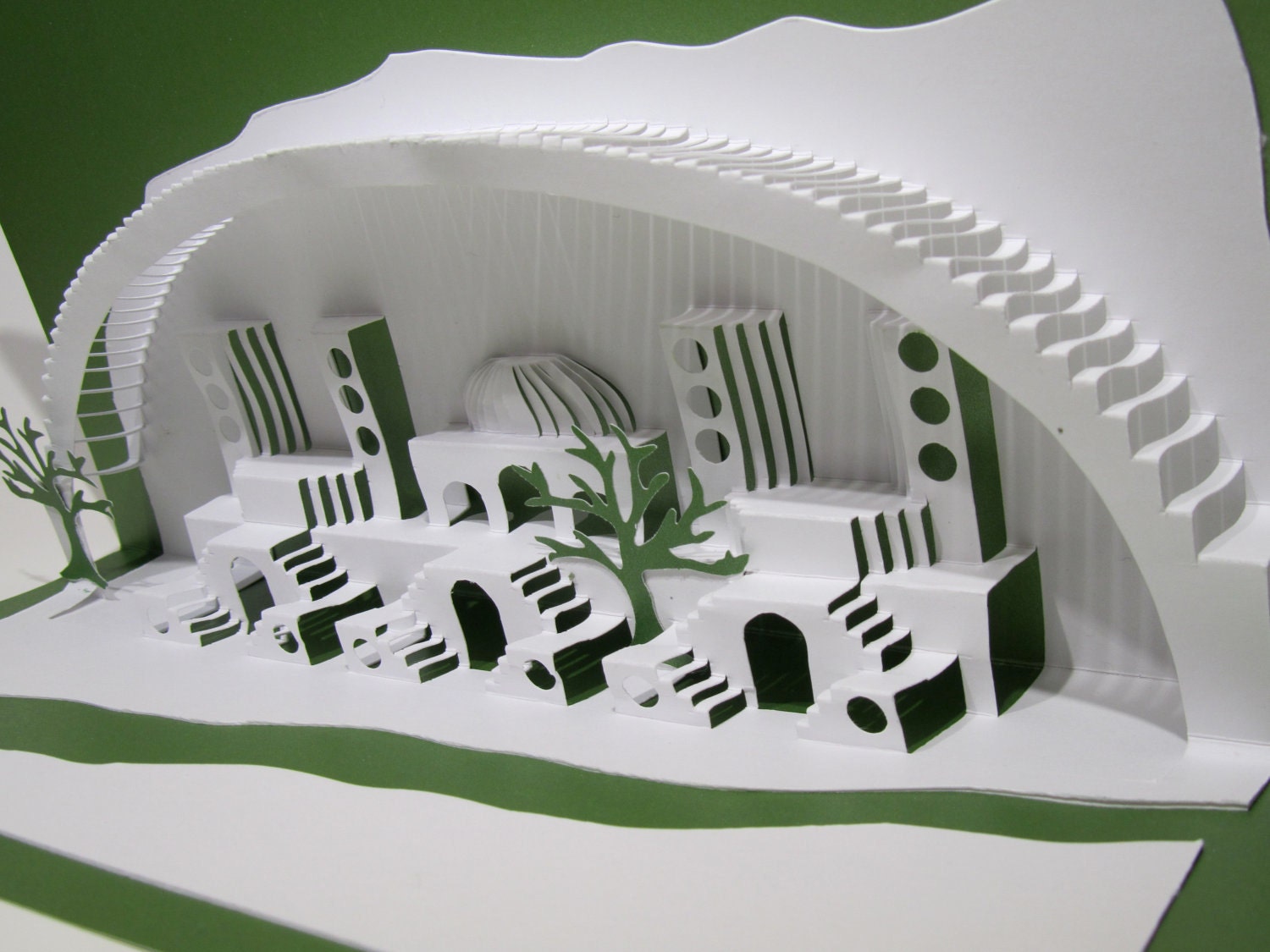 Mediterranean Landscape Handmade 3D Pop-up Card, ORIGINAL DESIGN ...