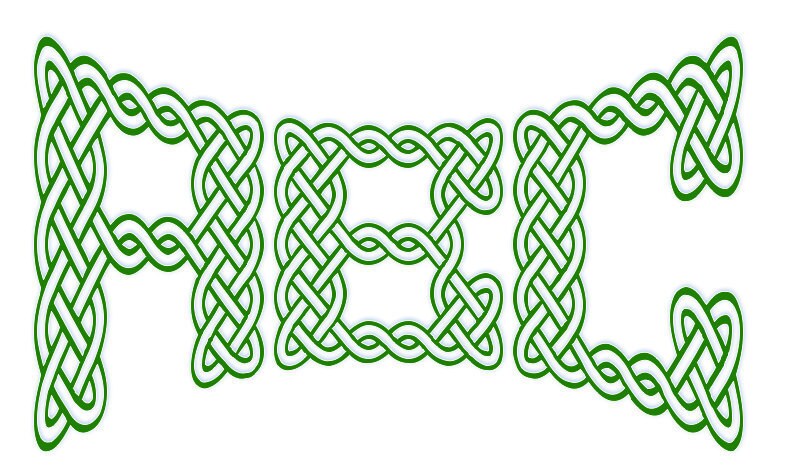 MONOGRAM of Eternity Celtic Knots Handmade PAPERCUT Letters. St Patrick ...