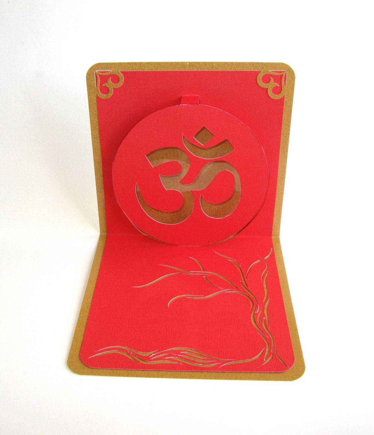 LOSAR OM Mantra 3D Pop up Card and Tree of Life SILHOUETTE Cutout ...