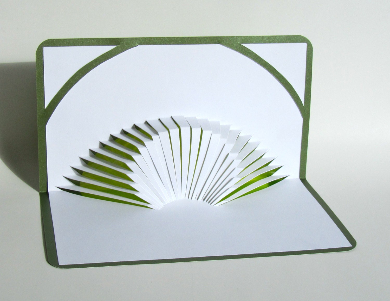 3D POP UP CARD of Geometric Volcano Design With Intricate Cuts of ...