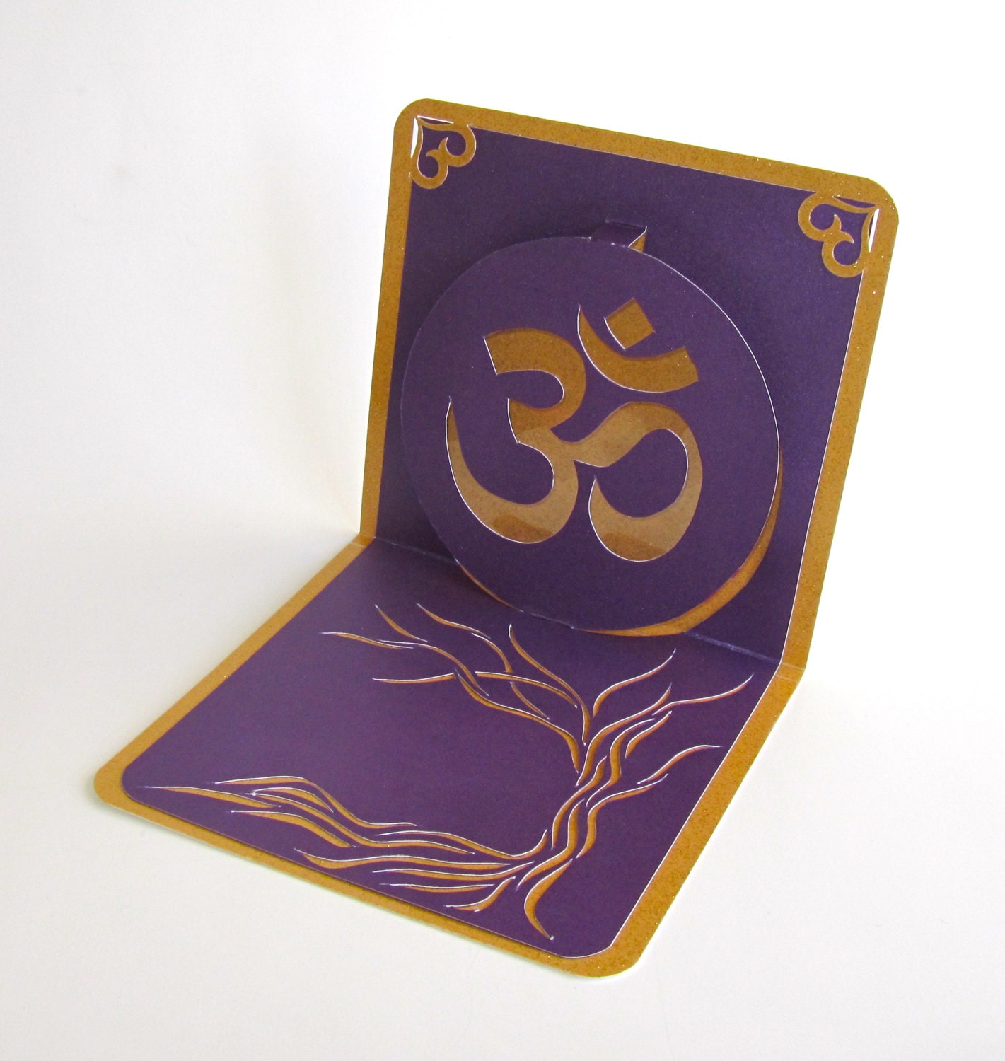 LOSAR OM Mantra 3D Pop up Card and Tree of Life SILHOUETTE Cutout ...