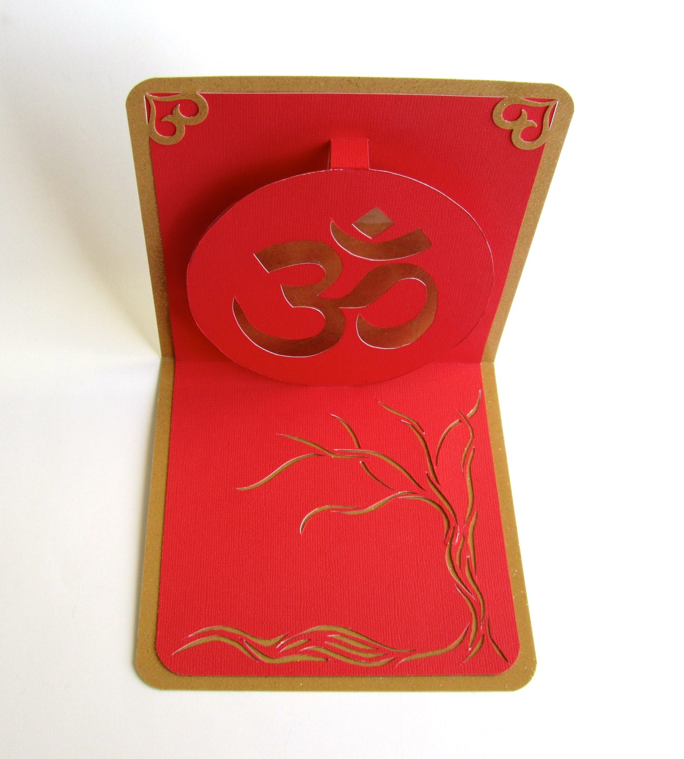 LOSAR OM Mantra 3D Pop up Card and Tree of Life SILHOUETTE Cutout ...