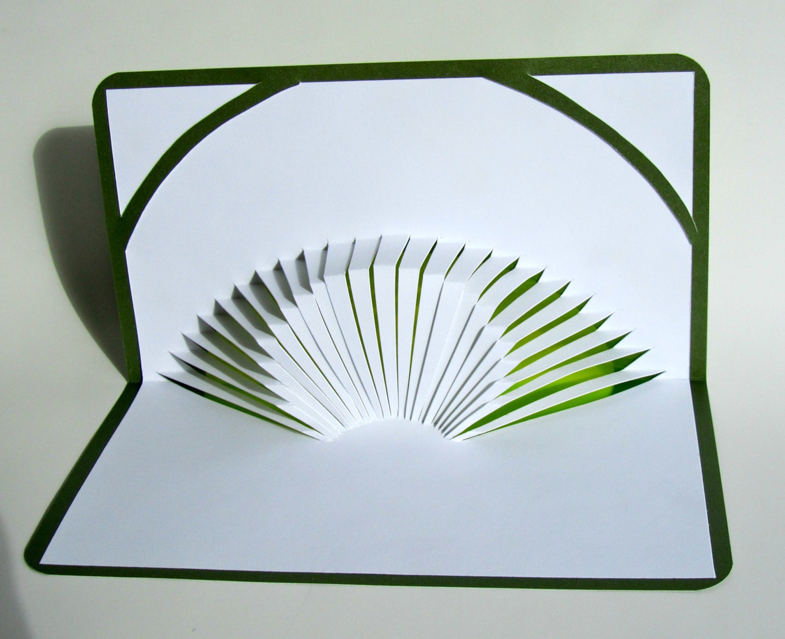 3D POP UP CARD of Geometric Volcano Design With Intricate Cuts of ...