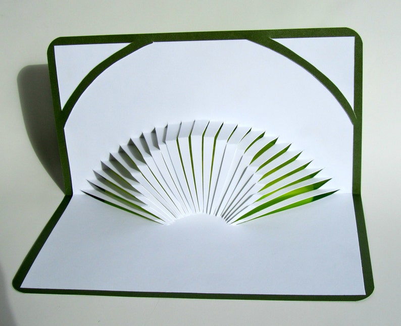 3D POP UP CARD of Geometric Volcano Design With Intricate Cuts of ...