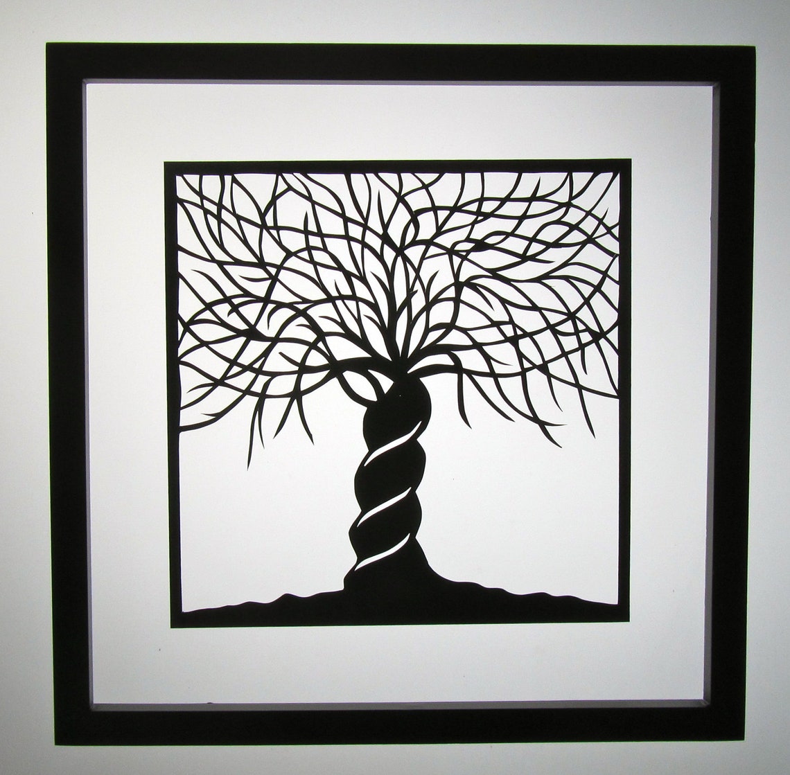 Two TREES of LIFE as One Home Décor Wall Art Silhouette Paper - Etsy