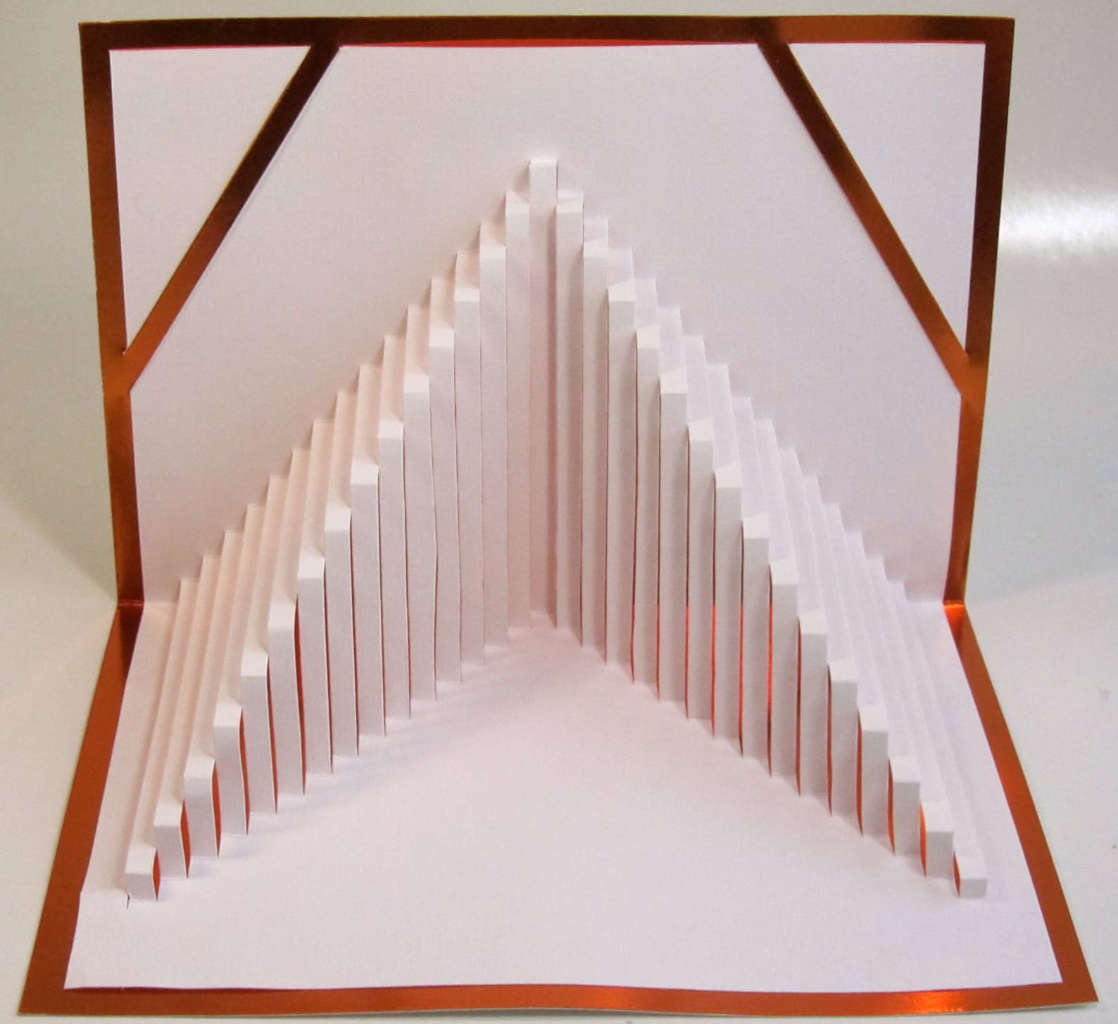 Paper Sculpture Pop-up 3D STAIRS TO SUCCESS Handmade Cut by Hand ...