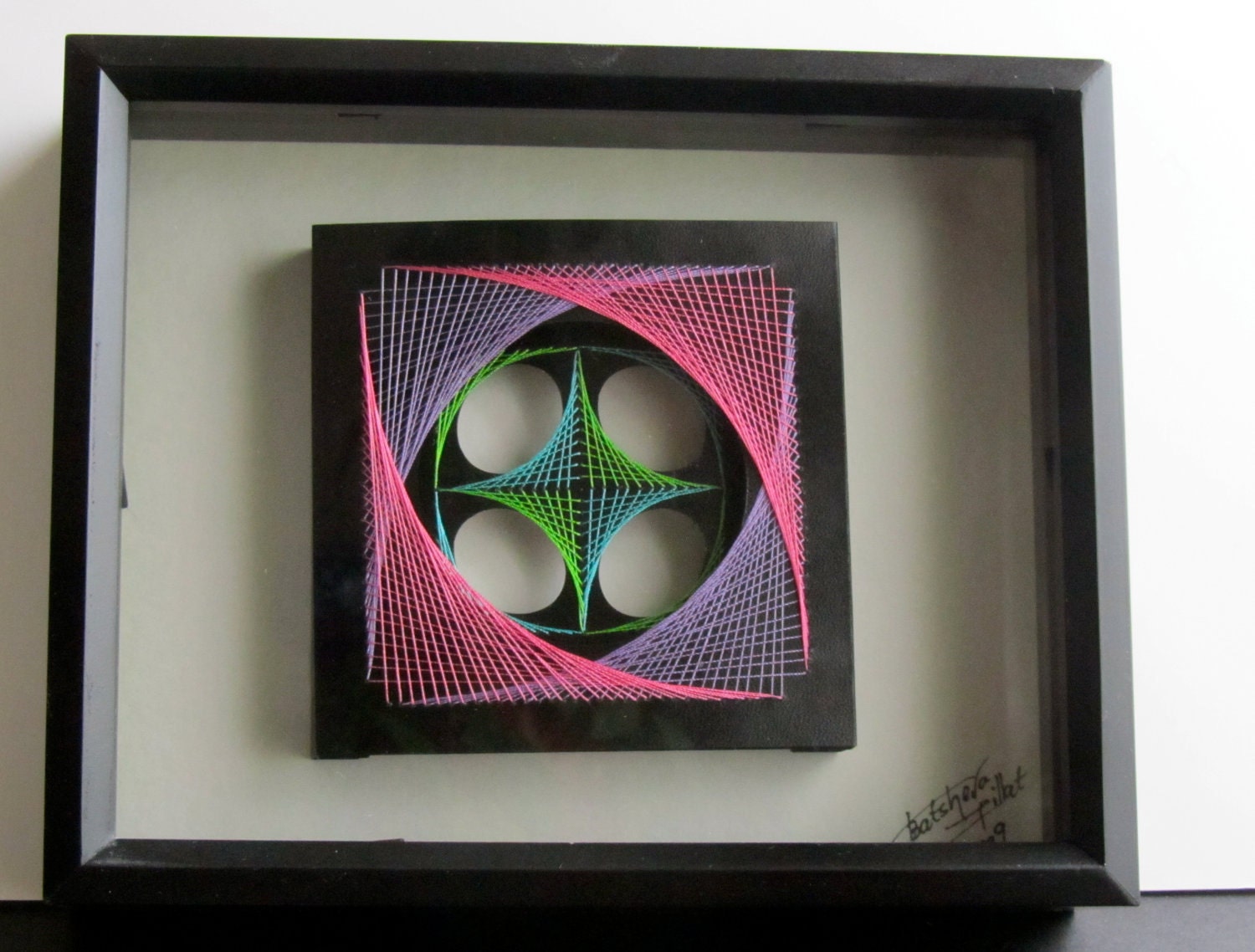 WALL ART Home Décor Geometric Original Design of String Art Handmade ...