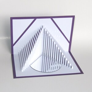 Pop up 3D Card STAIRS TO SUCCESS Home Décor, Handmade Geometric Design ...
