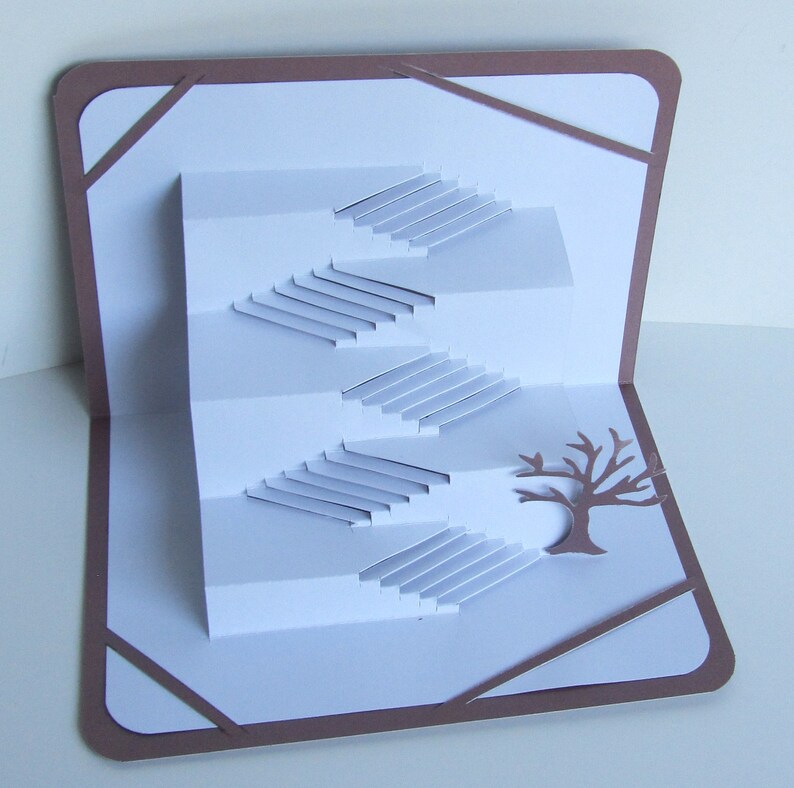 STAIRS 2 SUCCESS Greeting Card 3D Pop up Home Decor Origamic ...