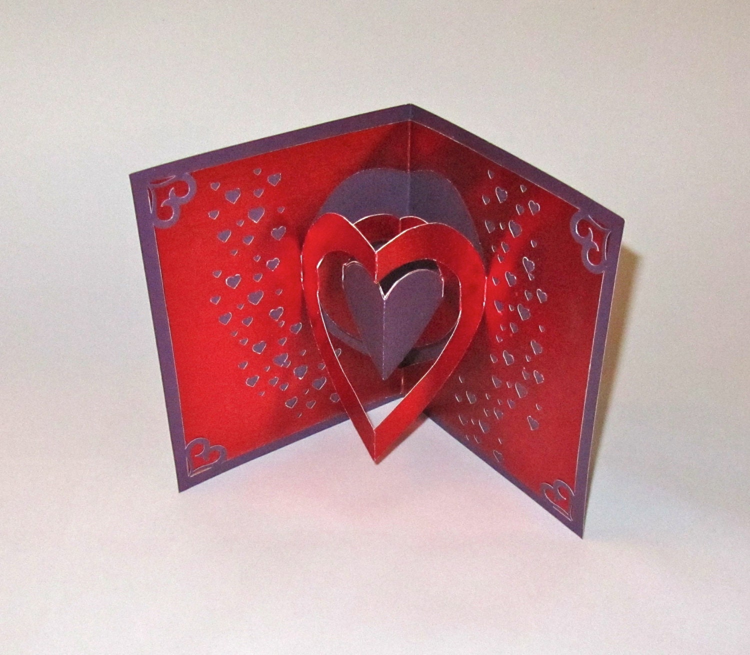 VALENTINE’S Day 3D Pop up Card Original Design Handmade Handcut in ...