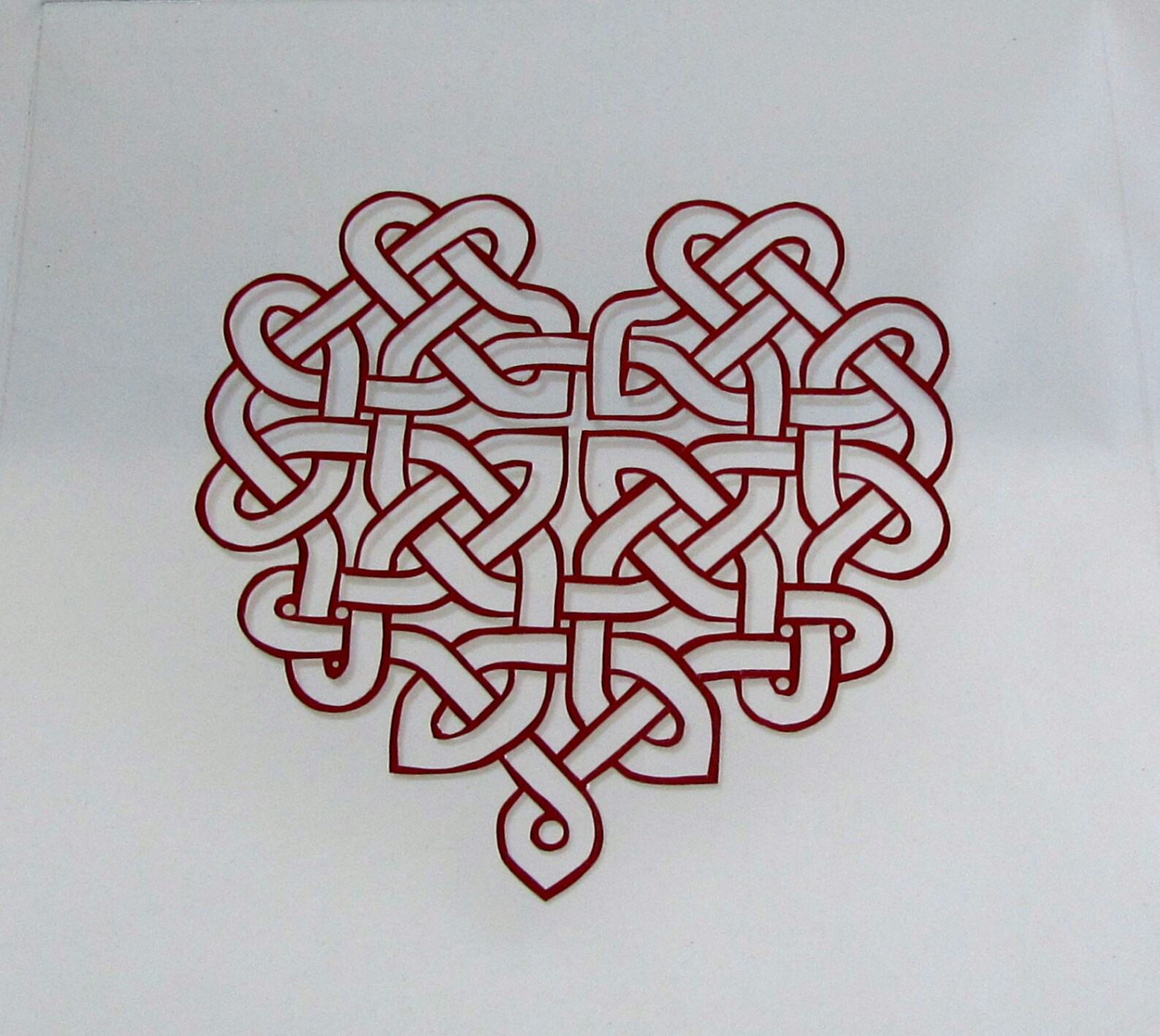 Valentine's CELTIC HEART Eternity Love Knot Silhouette Paper Cut. in ...