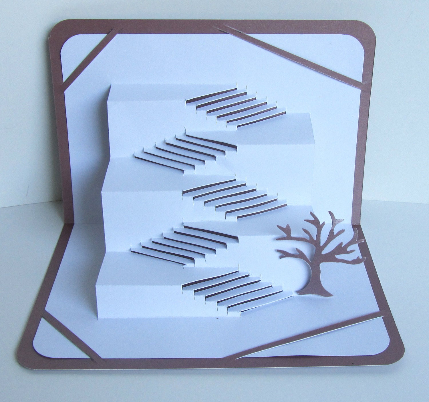 STAIRS 2 SUCCESS Greeting Card 3D Pop up Home Decor Origamic ...