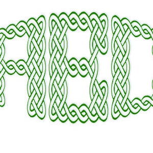 MONOGRAM of Eternity Celtic Knots Handmade PAPERCUT Letters. St Patrick ...