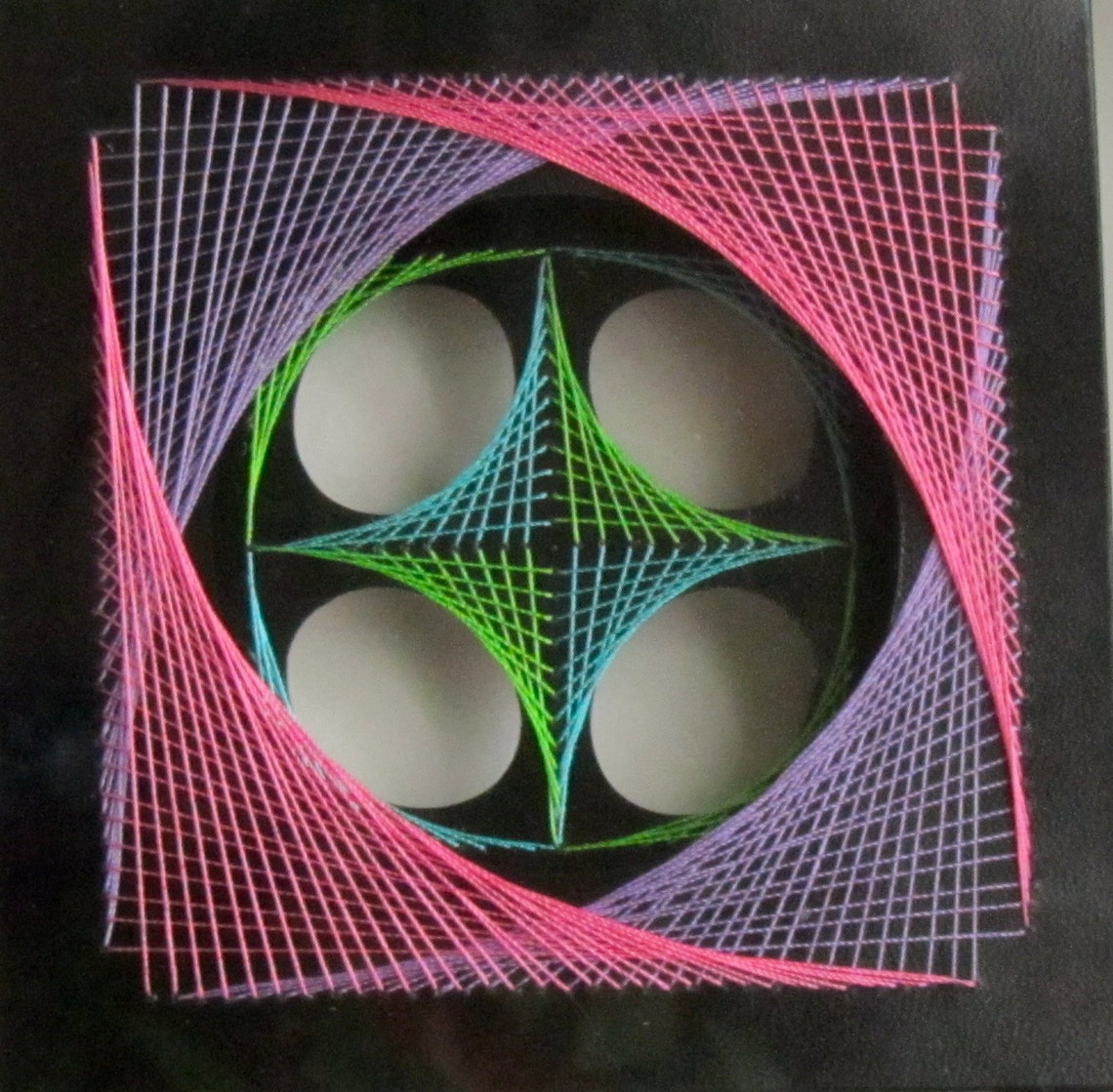 WALL ART Home Décor Geometric Original Design of String Art Handmade ...