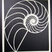 NAUTILUS Shell Silhouette Paper Cutout in Shimmery Light Yellow ...