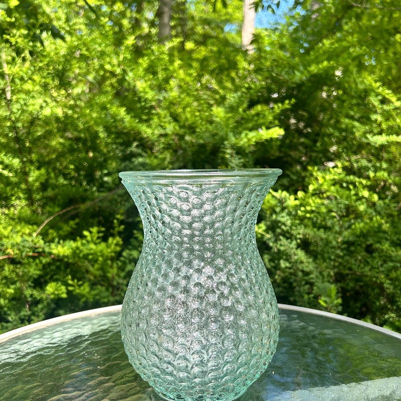 Bubble Hobnail Glass Vase - Etsy